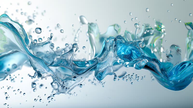Mesmerizing Image of Dynamic Intertwining Streams of Blue Liquid Stock ...