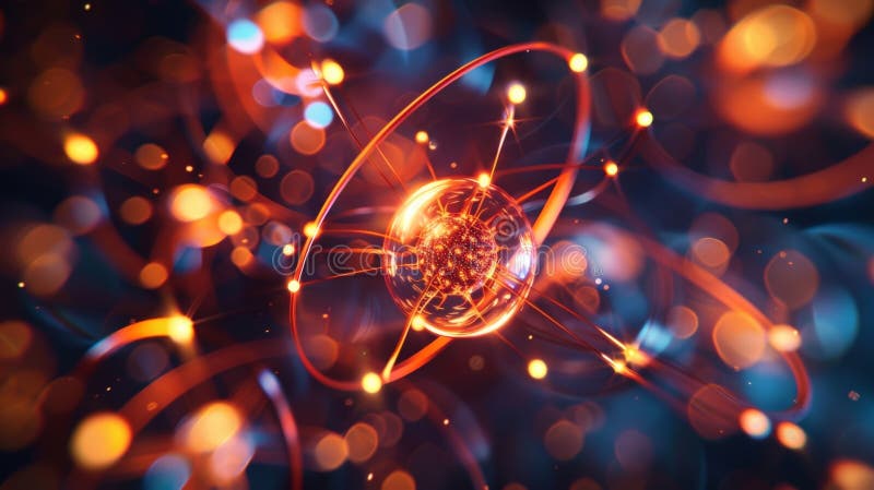 Mesmerizing Image of Electrons Orbiting a Positively Charged Nucleus ...