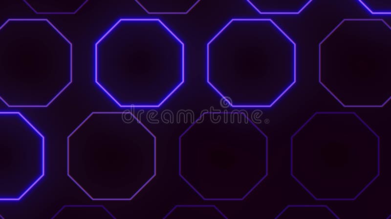 Blue Glowing Hexagonal Pattern in Black Background Stock Video - Video ...
