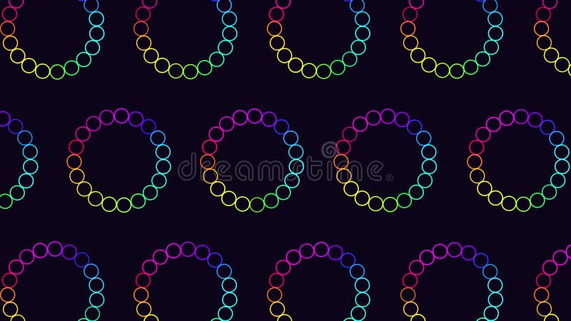 Vibrant Rainbow Circle Pattern Floating on Black Background Stock Footage - Video of whimsical ...