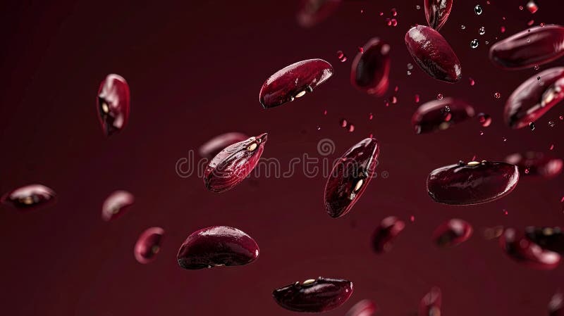 Mesmerizing Image of Floating Red Beans in a Vibrant, Dramatic Scene ...