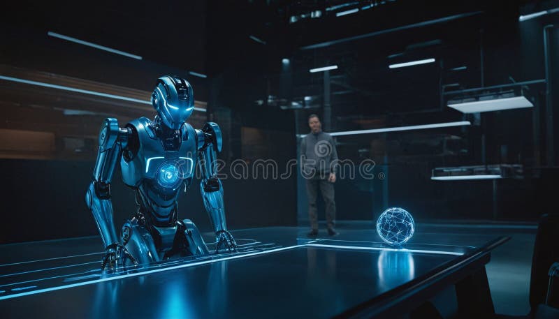 The Cybernetic Nexus: an Autonomous AI Interface Stock Illustration ...