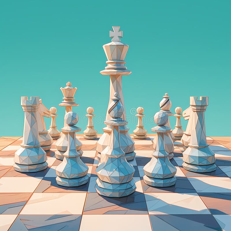Ethereal Chess: a Timeless Battle Stock Illustration - Illustration of ...