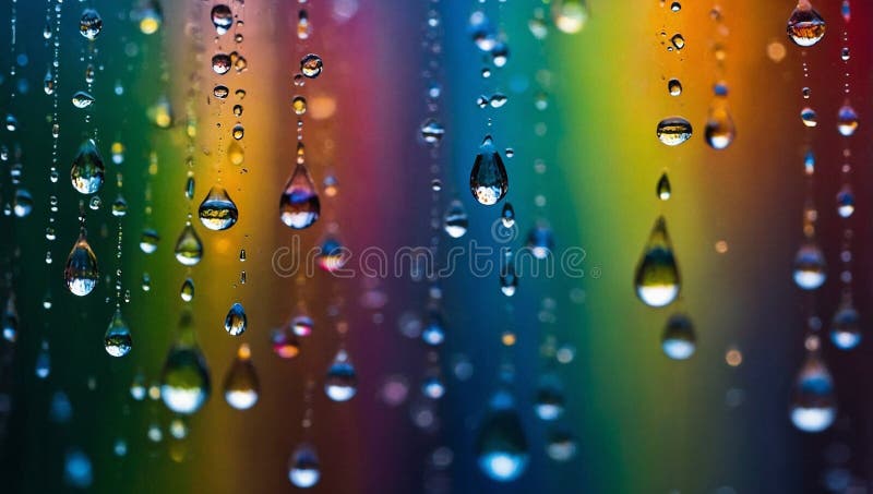 A Mesmerizing Image of Pure Rain Droplets Falling from the Sky Stock ...
