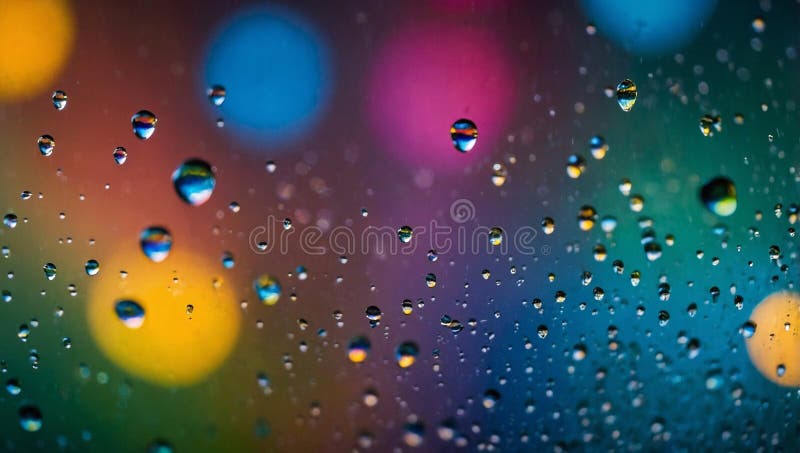A Mesmerizing Image of Pure Rain Droplets Falling from the Sky Stock ...