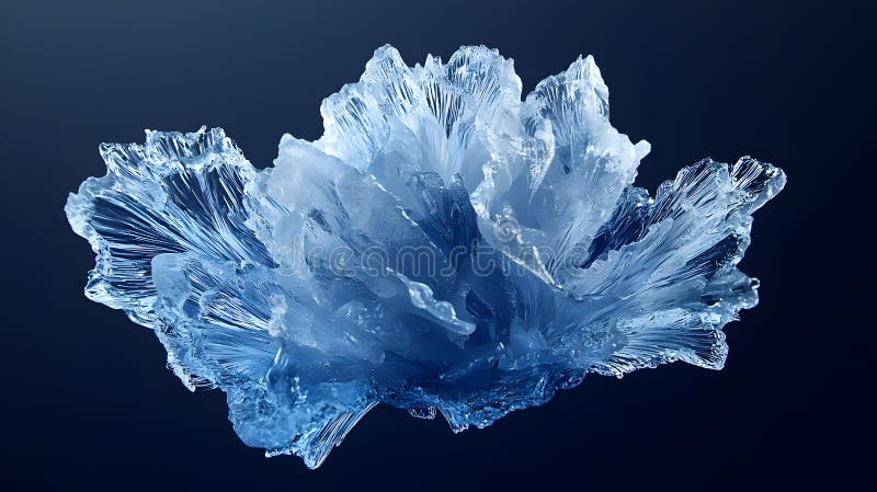 Stunning Blue Crystal Formation with Intricate Ice-like Texture Stock ...