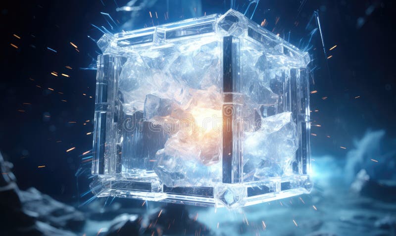 A Mesmerizing Image Showcasing Array of Cubic Shapes Glowing with ...