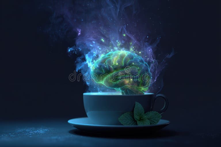 Nebula Above Steaming Teacup Stock Illustration - Illustration of vapor ...