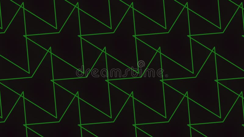 Glowing Green Star Intricate Pattern of Thin Lines on Black Background ...