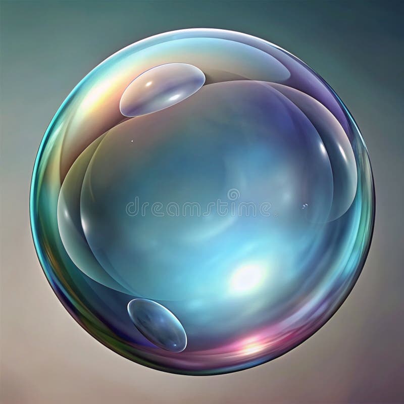 A Mesmerizing Image of a Translucent Bubble Stock Illustration ...