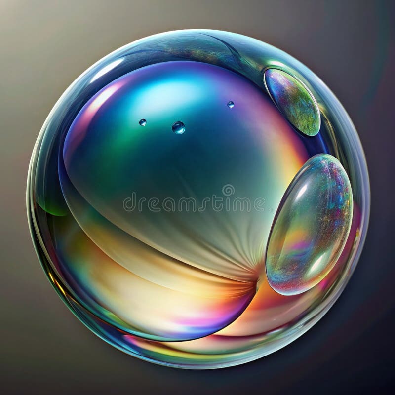 A Mesmerizing Image of a Translucent Bubble Stock Illustration ...