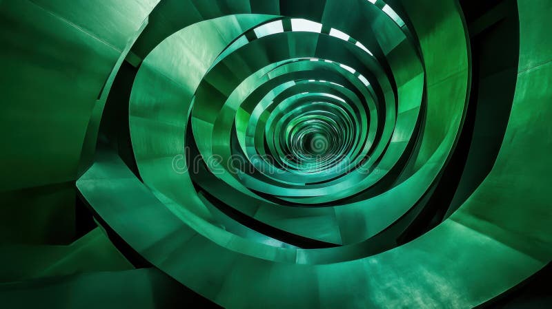 Emerald Spiral Architecture. AI Generated Stock Illustration ...