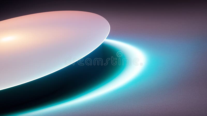 A Mesmerizing Image of a White Disk with a Blue Glow AI Generative ...