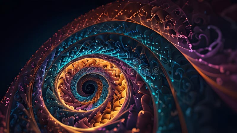 A Mesmerizing, Infinite Spiral with a Smooth Gradient Glow Stock ...