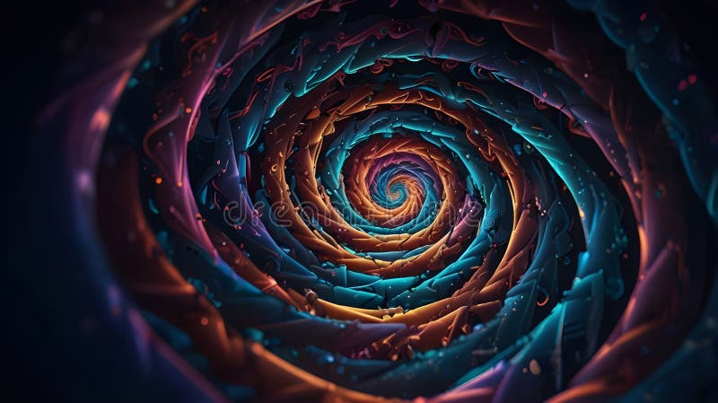 A Mesmerizing, Infinite Spiral with a Smooth Gradient Glow Stock ...