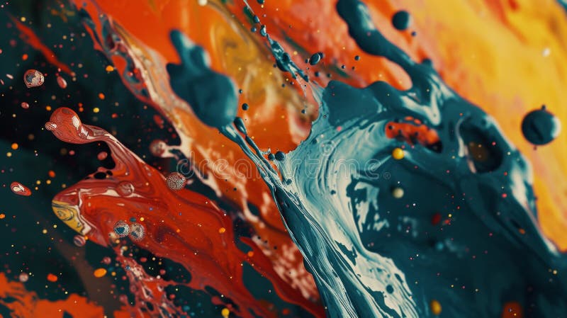 Swirling Paint Collision stock illustration. Illustration of dance ...