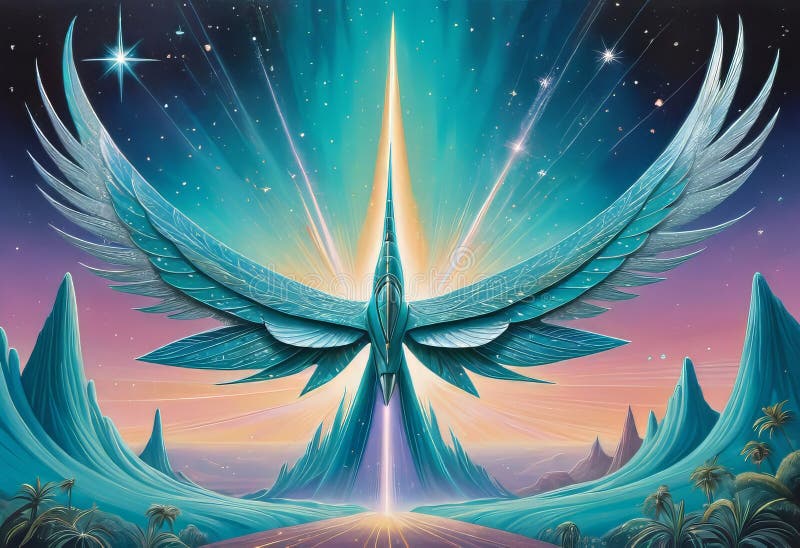 A Mesmerizing Intergalactic Scene Unfolds in Vibrant Hues of Turquoise ...