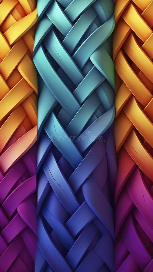 Mesmerizing Interwoven Lines and Shapes with Gradient Colors AI ...