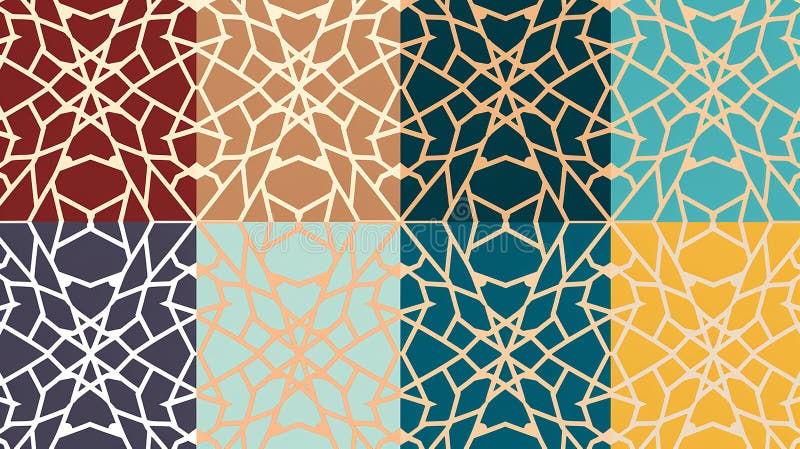 Mesmerizing Islamic Geometric Patterns: Seamless Vector Illustration in ...