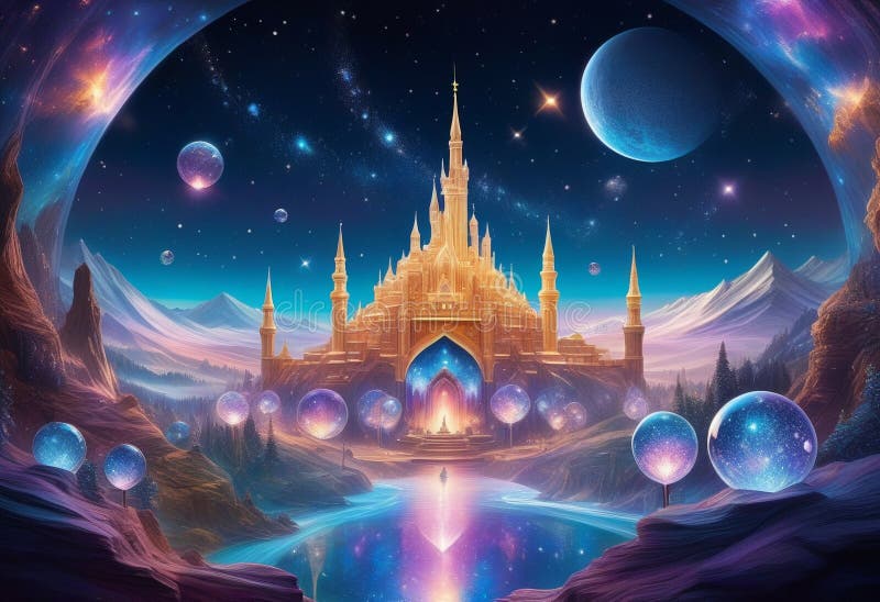 A Mesmerizing Journey through an Enchanted World Stock Illustration ...