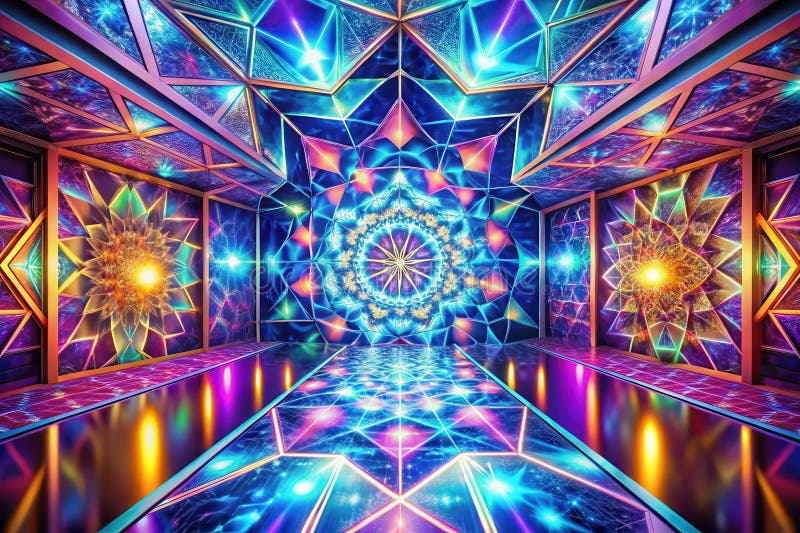 A Mesmerizing Kaleidoscope of Vibrant Colors and Geometric Patterns ...