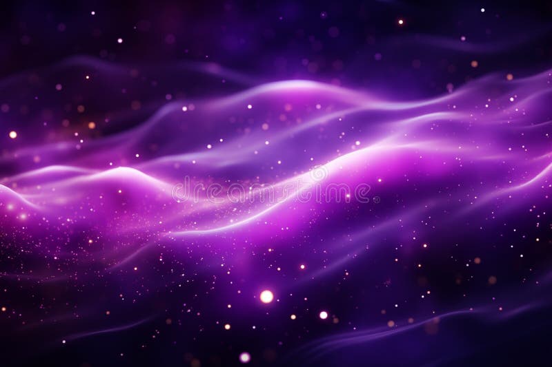 Mesmerizing Lights Abstract Digital Background Showcasing a Purple Particle Wave Stock ...