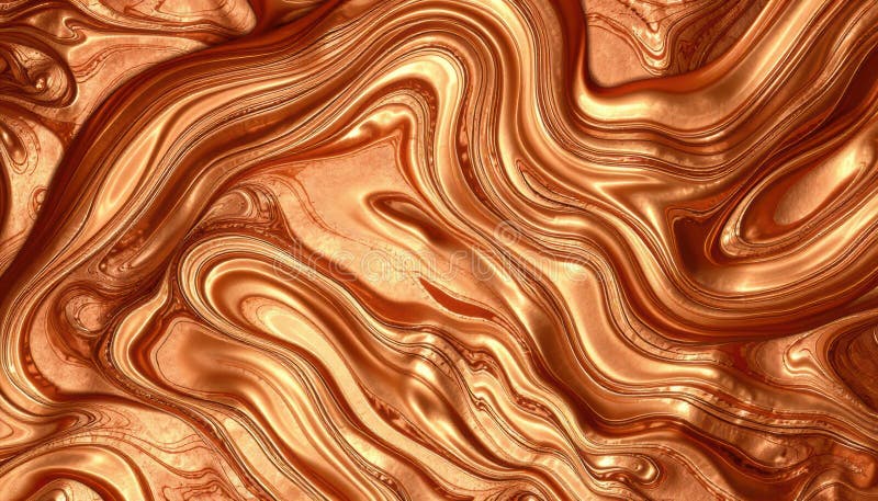 Mesmerizing Liquid Copper Background with Flowing, Wavy Patterns that ...
