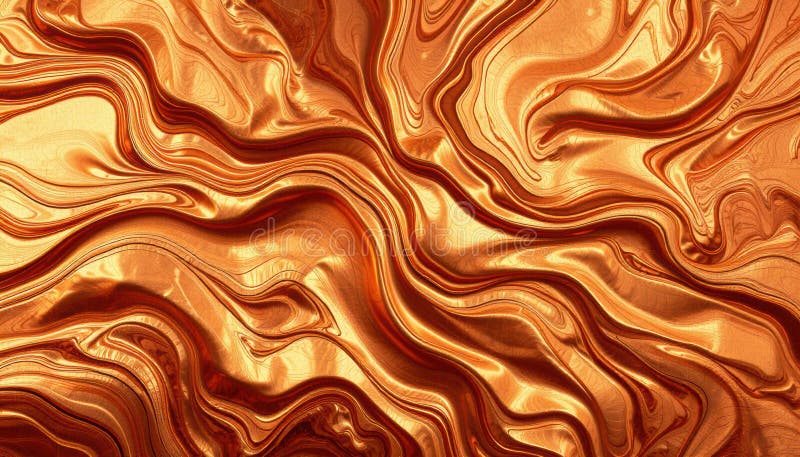 Mesmerizing Liquid Copper Background with Flowing, Wavy Patterns that ...