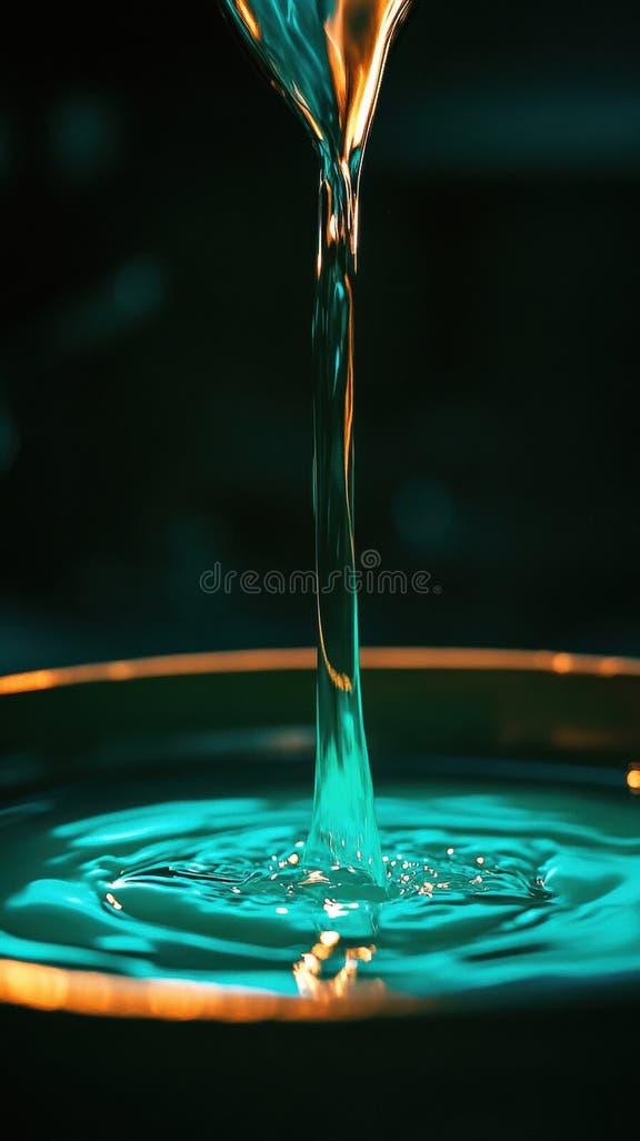 Mesmerizing Liquid Flow Over Vibrant Surface Capturing Dynamic Movement ...