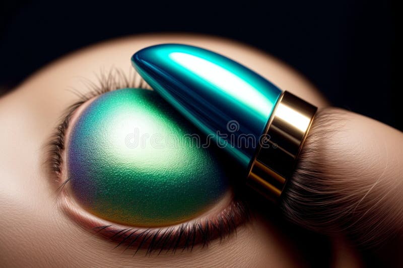 Mesmerizing Macro of Realistic Face Highlighter.AI Generated Stock ...