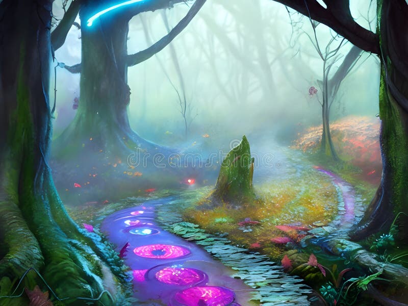 Mesmerizing Magic of the Mythical Enchanted Forest Seq 44 of 51 Stock ...