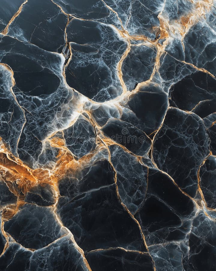 Mesmerizing Marble Surface with Intricate Cracks and Golden Veins on a ...