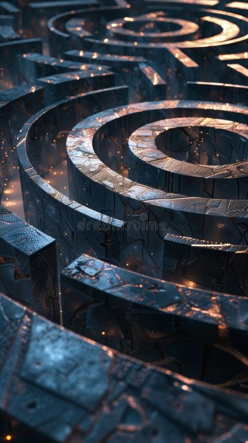 A Mesmerizing Maze Pattern Comprised of Concentric Circles and ...