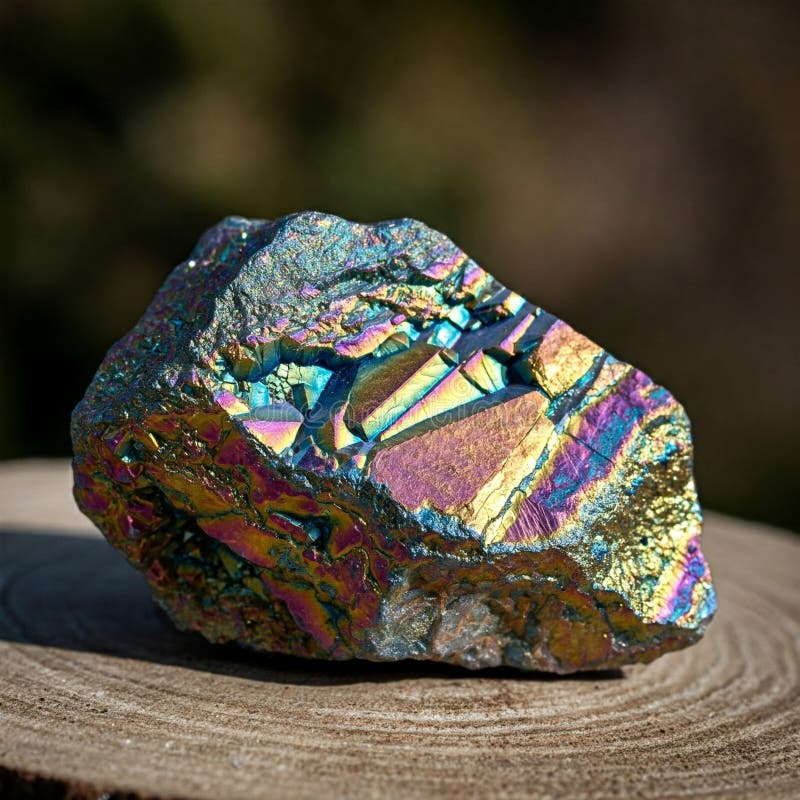 A Mesmerizing Metallic Mineral with Vibrant Iridescent Colors and a ...