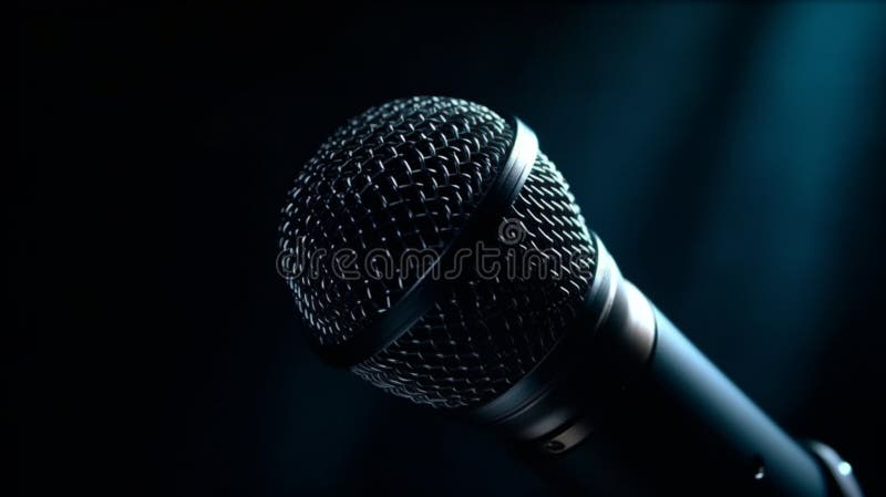 Mesmerizing Microphone Serenades Against the Backdrop of Deep Blue ...