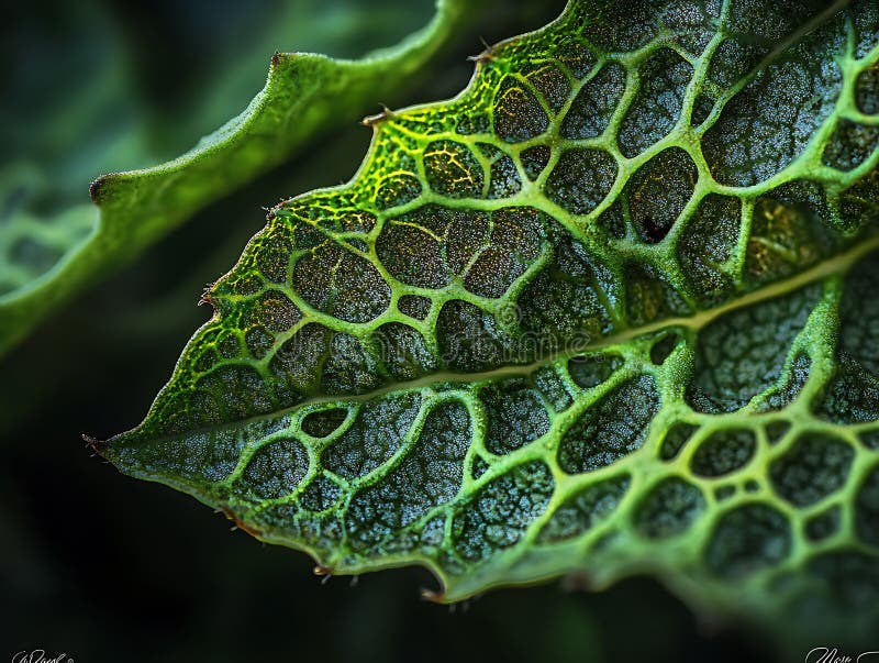 Mesmerizing Microscopic View of Nature S Geometric Patterns in Leaf ...