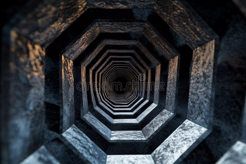 Mesmerizing Monochrome Hexagonal Structure Looks Endless in Depth ...