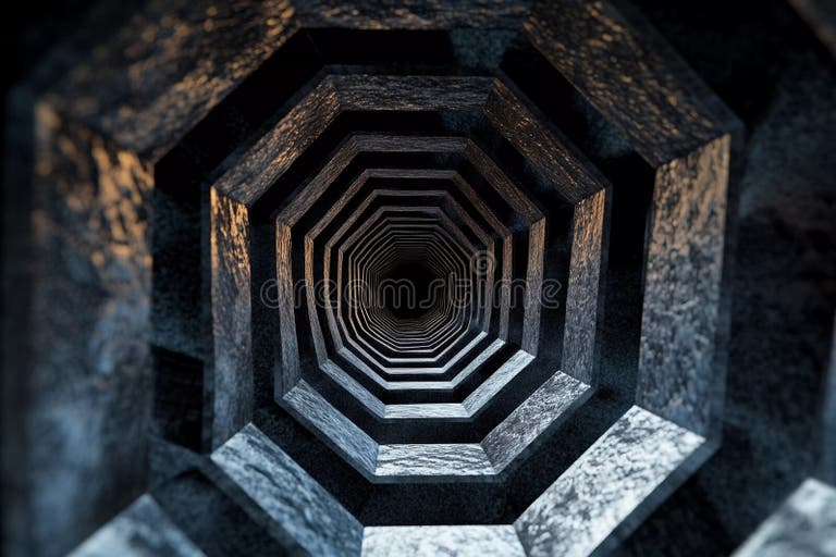 Mesmerizing Monochrome Hexagonal Structure Looks Endless in Depth ...