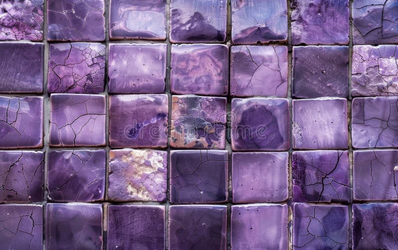 A Mesmerizing Mosaic of Square Purple Tiles, Each with Unique Swirling ...