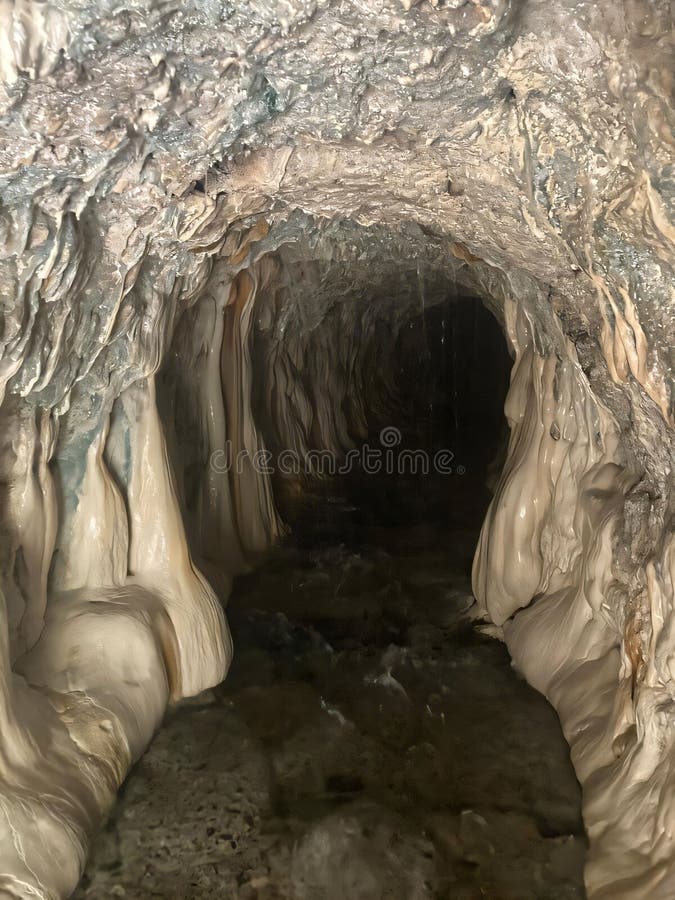 Mesmerizing Natural Cave Interior Stock Photo - Image of adventure ...