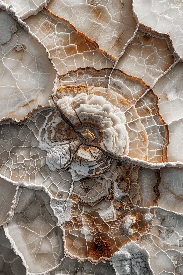 Mesmerizing Natural Geometric Patterns of Salt Flats from Above. Stock ...