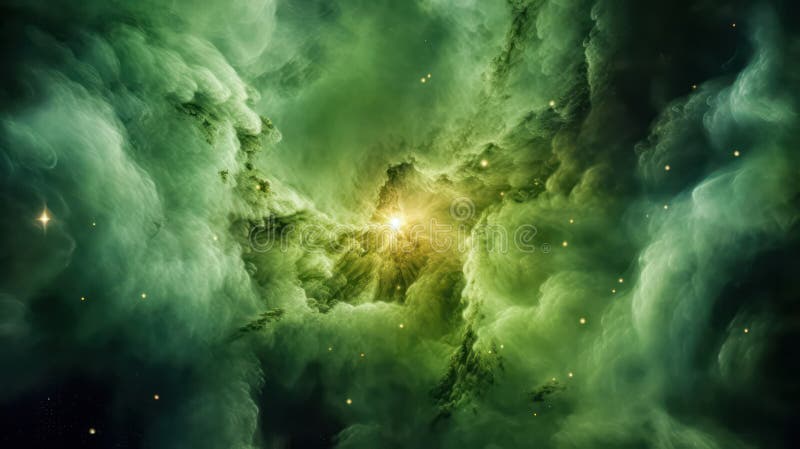 A Mesmerizing Nebula, a Cluster of Stars in Deep Space Stock Photo ...