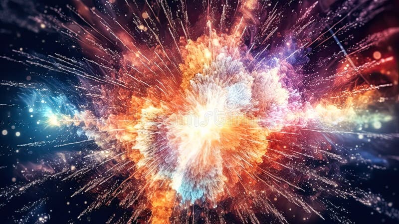 A Mesmerizing Nebula, a Cluster of Stars in Deep Space Stock Photo ...