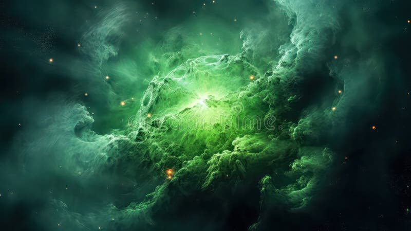 A Mesmerizing Nebula, a Cluster of Stars in Deep Space Stock Photo ...