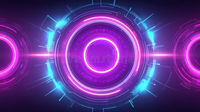 Mesmerizing Neon Circles, a Vibrant Abstract Light Display for Modern ...