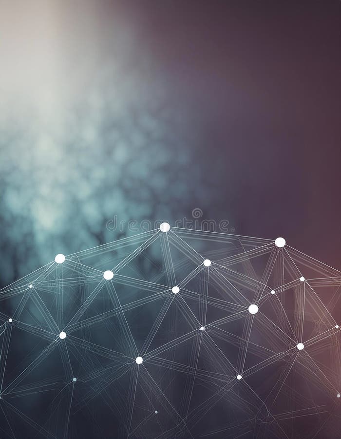 A Mesmerizing Network of Connected Points on a Gradient Background ...