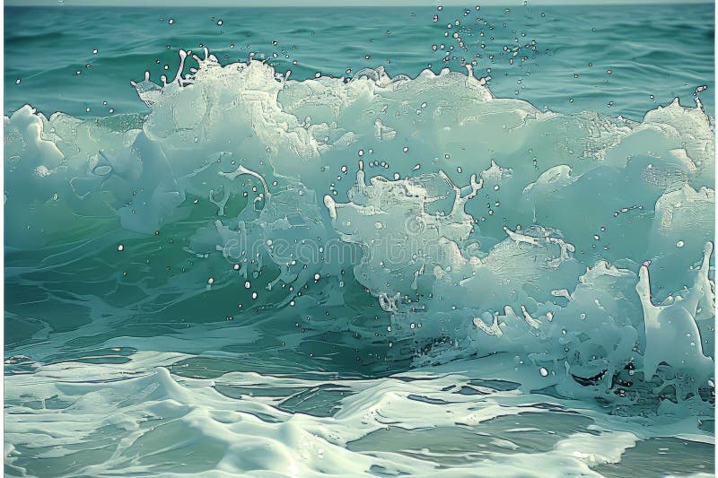 Mesmerizing Ocean Waves in Vivid Turquoise and Deep Blue Tones Creating ...