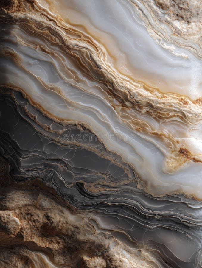 Elegant Onyx Stone: Gray, Brown, and White Swirls Stock Photo - Image ...