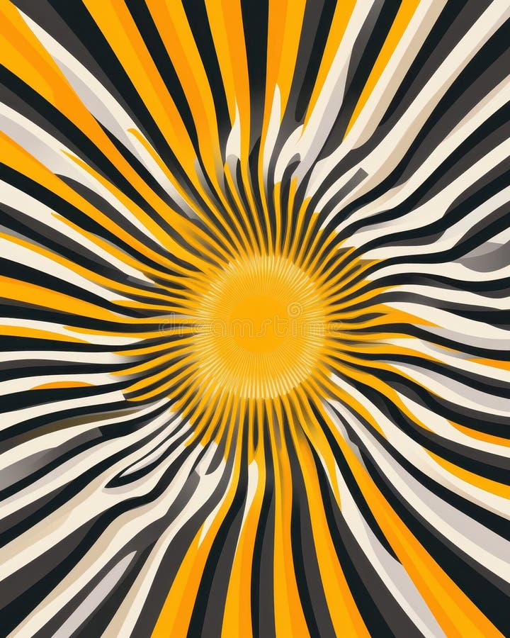 Mesmerizing Optical Illusion with Vibrant Rays Radiating from a Central ...