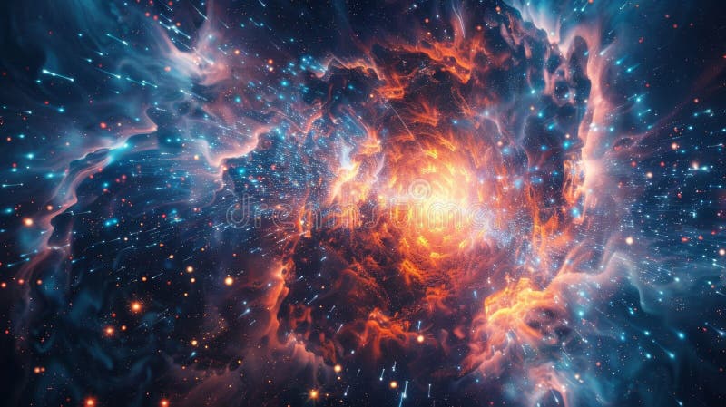 A Mesmerizing Otherworldly Landscape of Pulsating Lights and Energetic ...